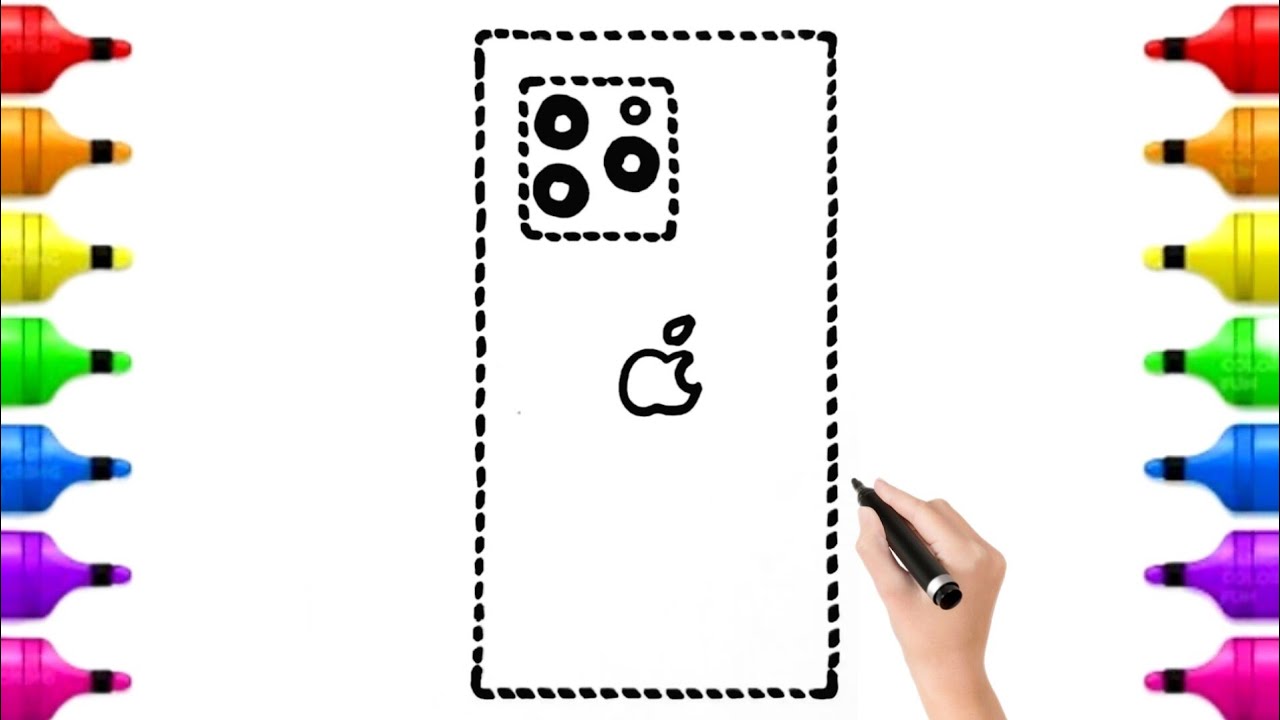 iPhone Drawing, Painting and Coloring for kids and toddlers || iPhone ...