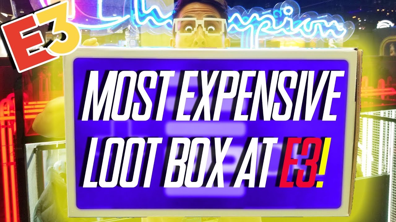 WE SPENT $165 ON A REAL LIFE E3 GIANT LOOT BOX AT E3!! Day #1 at E3 ...