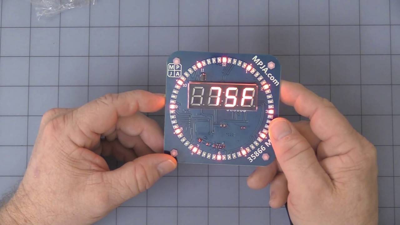 12 Hour AM / PM Digital LED Clock Fahrenheit 35866 MI - YouTube