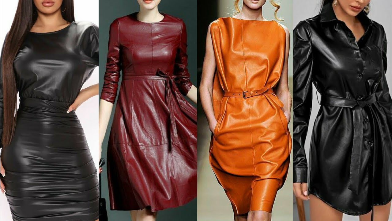 Stunning leather fashion latest leather fashion for women - YouTube