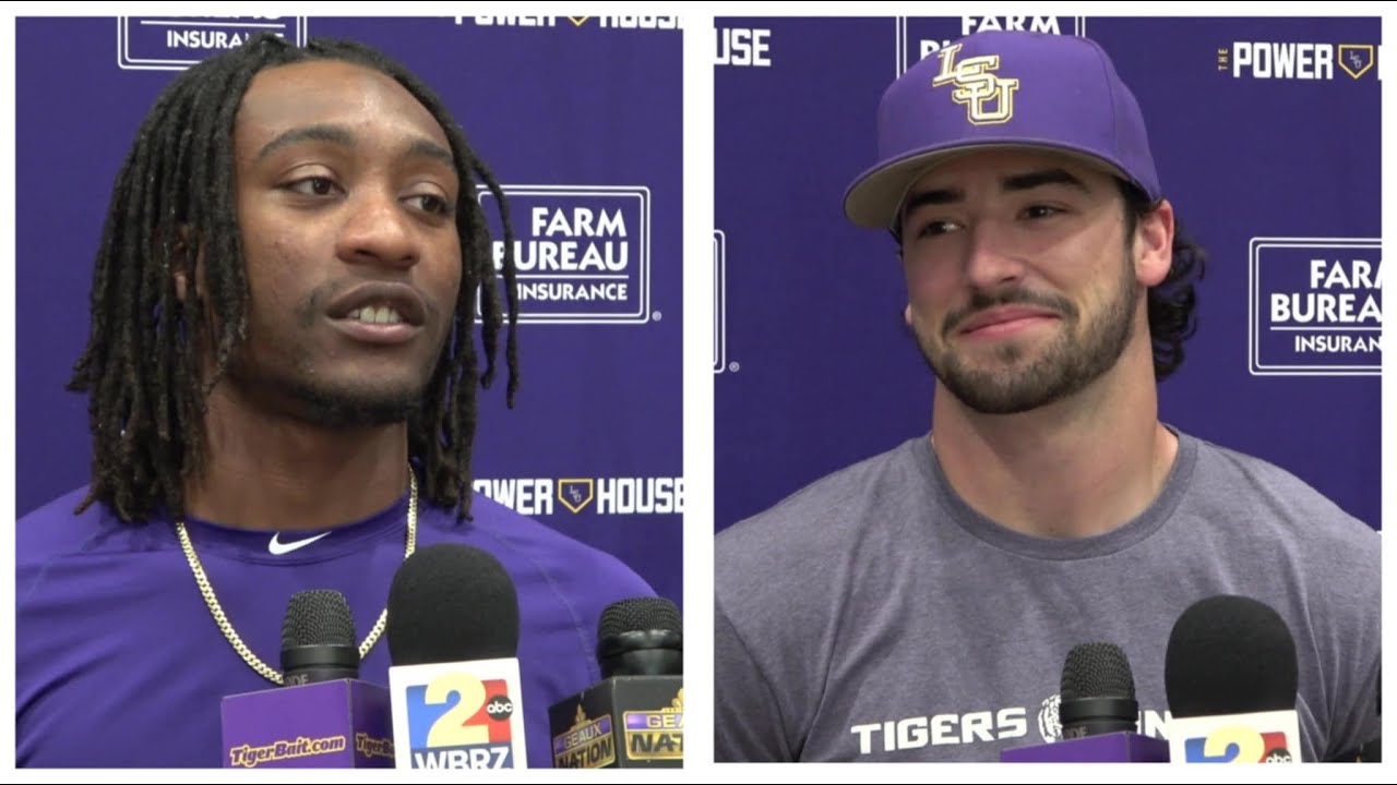 LSU Baseball INTERVIEWS with Chris Stanfield and Casan Evans - YouTube