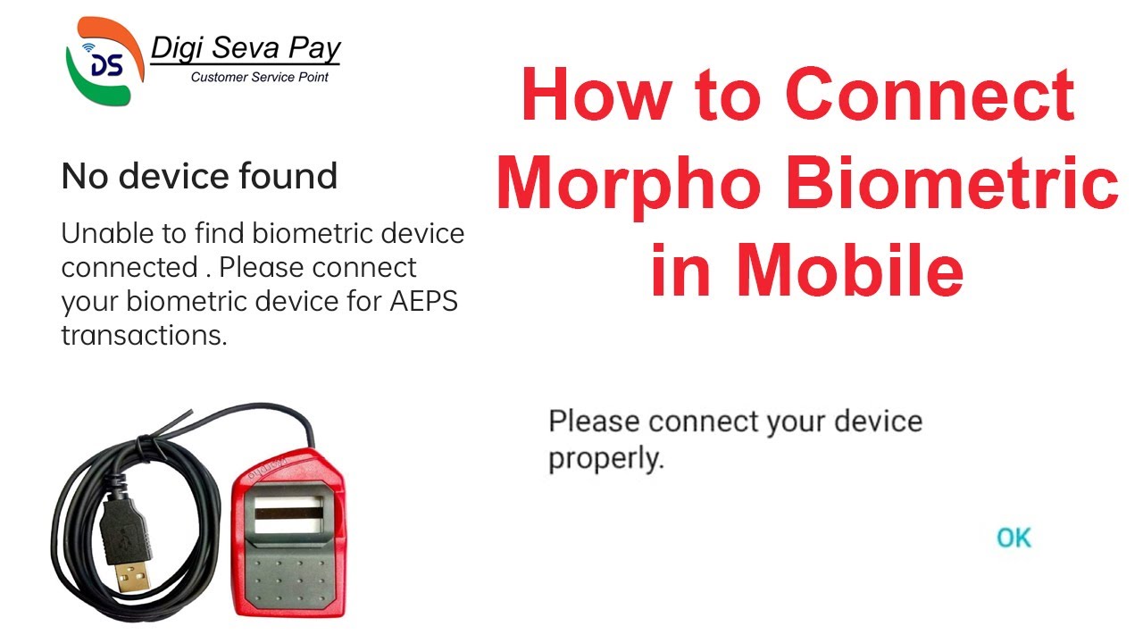 How to Connect Morpho Device in Mobile | Bio-metric Device | AEPS ...