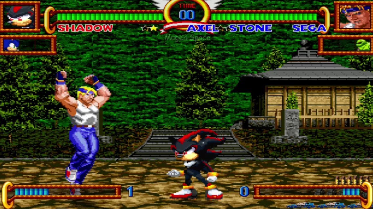 Sonic & Shadow VS Vector Man & Axel Stone I Sega Fighters EX - YouTube