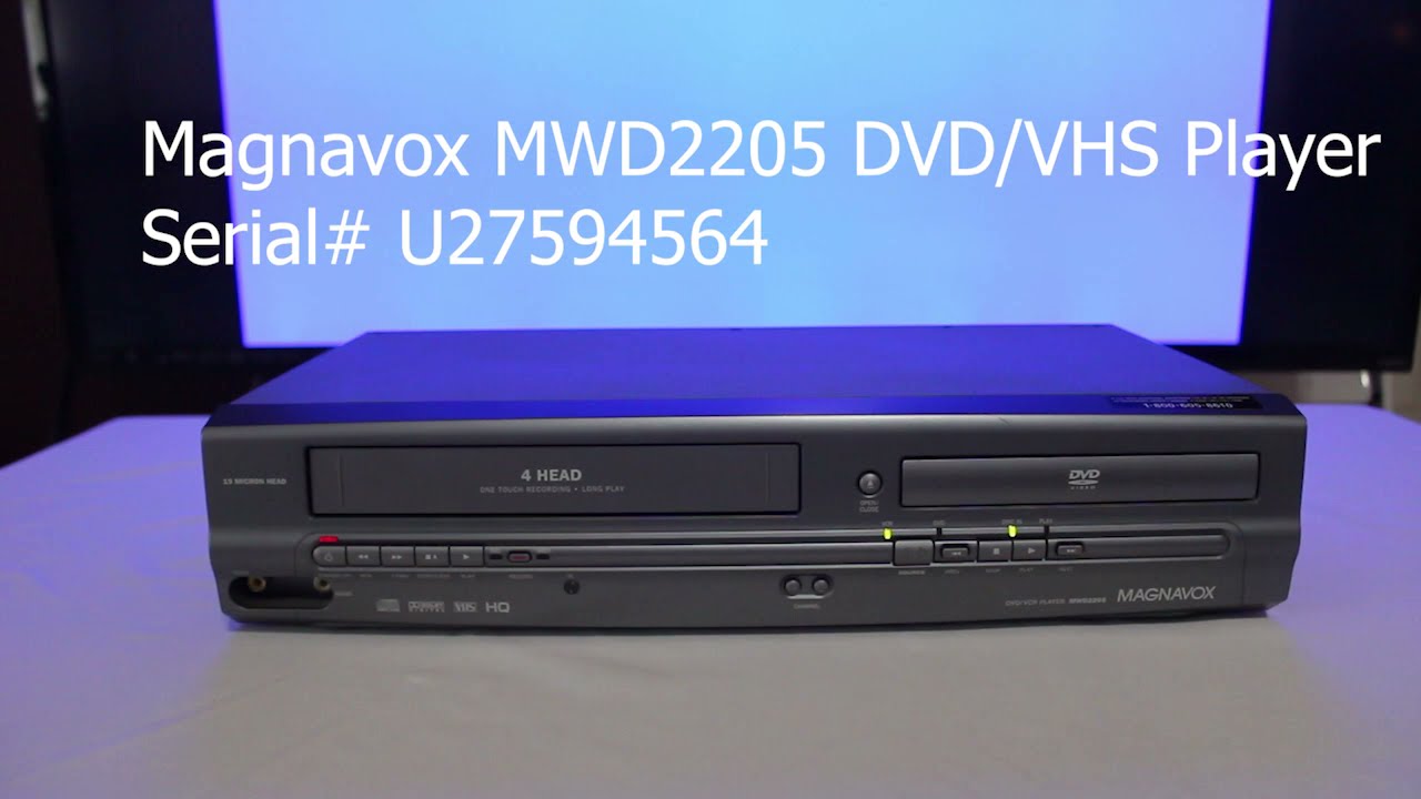 Magnavox MWD2205 DVD VHS Player Function check - YouTube
