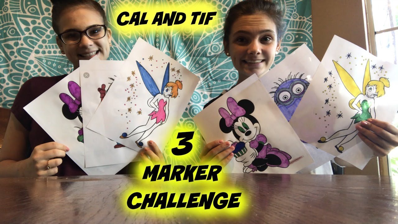 3 Marker Challenge ! ~Cal and Tif~ - YouTube