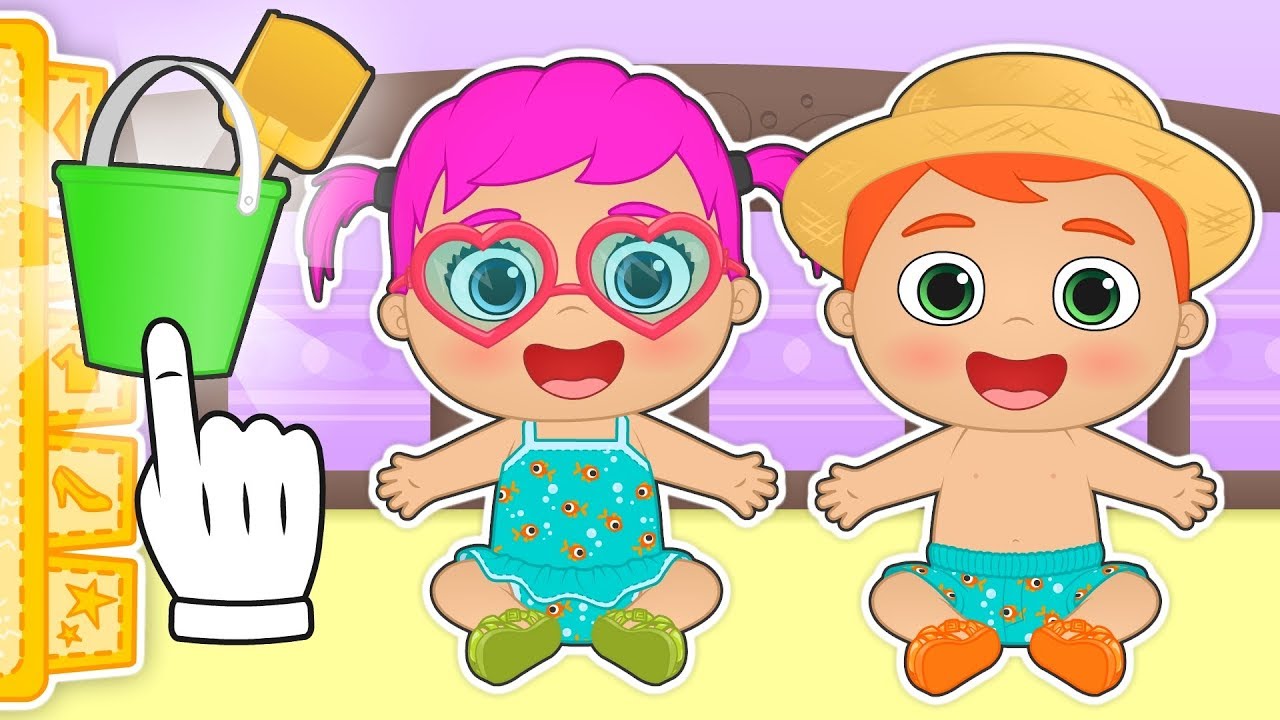 BABY ALEX AND LILY | Getting Ready for Beach 🏖 Educational Cartoons ...