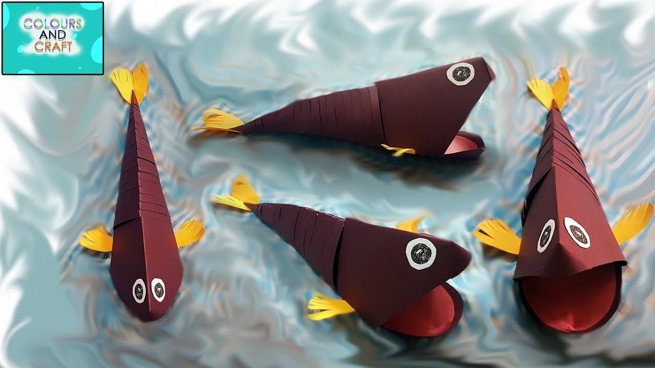 PAPER FISH (Paper Craft)🐋🐳🐟🐬 - YouTube