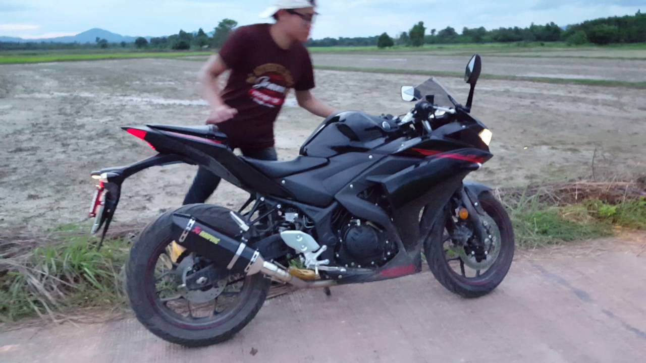 รีวิวyamaha r3 ใส่ท่อ akrapovic carbon full system - YouTube