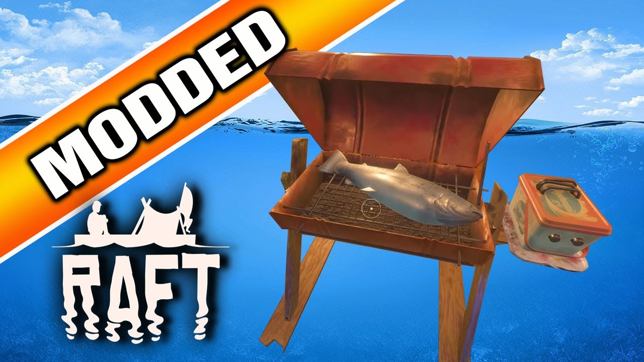 ELECTRIC BBQ MOD & CRUISE SHIP EXPLORATION (Raft Game Mods - EP.7 ...