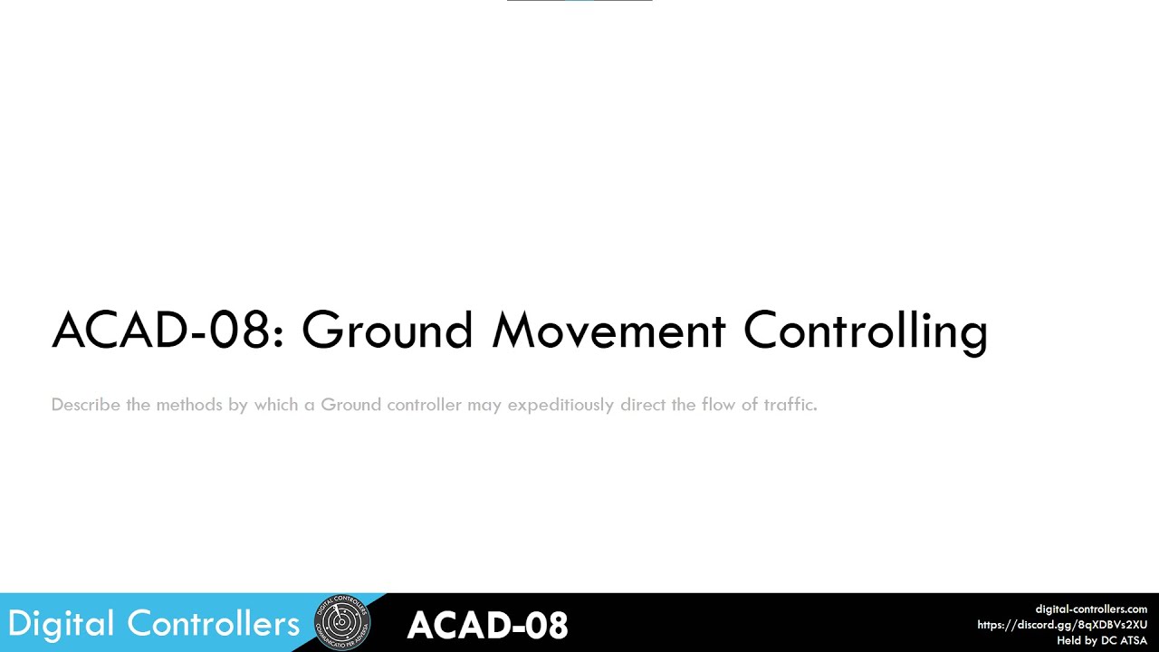 ATSA ACAD-08: Ground Movement Control - YouTube