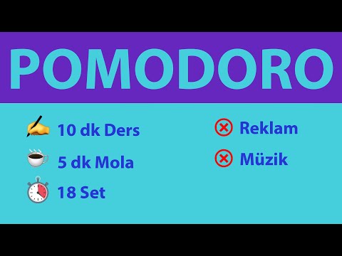 Pomodoro Tekniği - 10 dk Ders 5 dk Mola (18 Set) - Reklamsız - Müziksiz