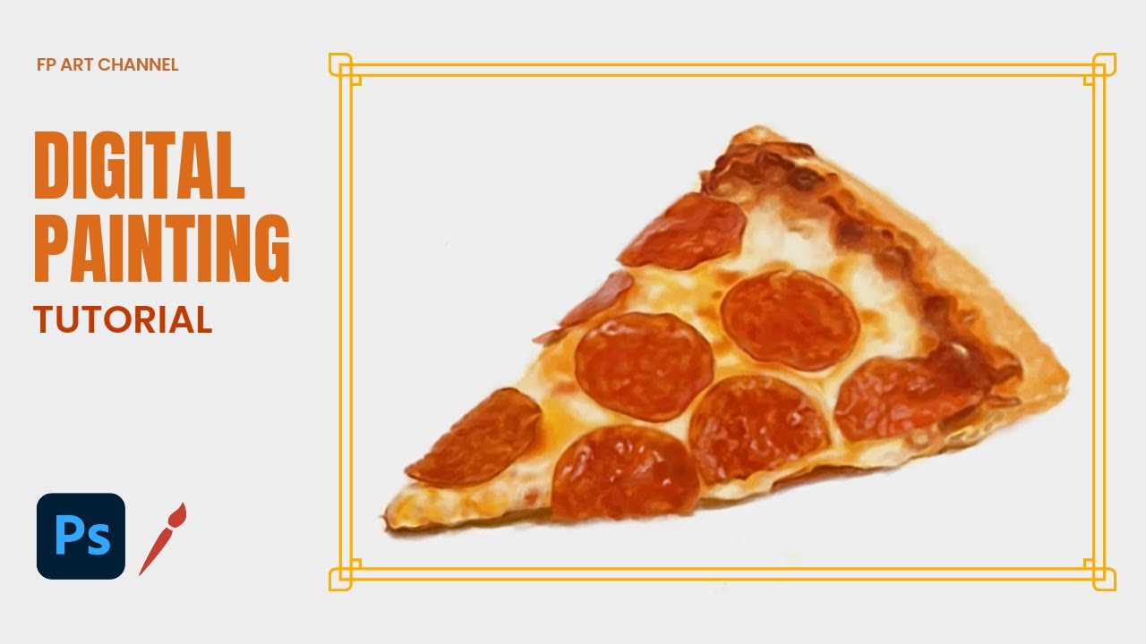How to Paint a Realistic Pizza Slice in Photoshop | Step-by-Step ...