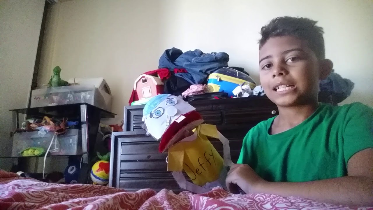 My HOMEMADE JEFFY Puppet by me - YouTube