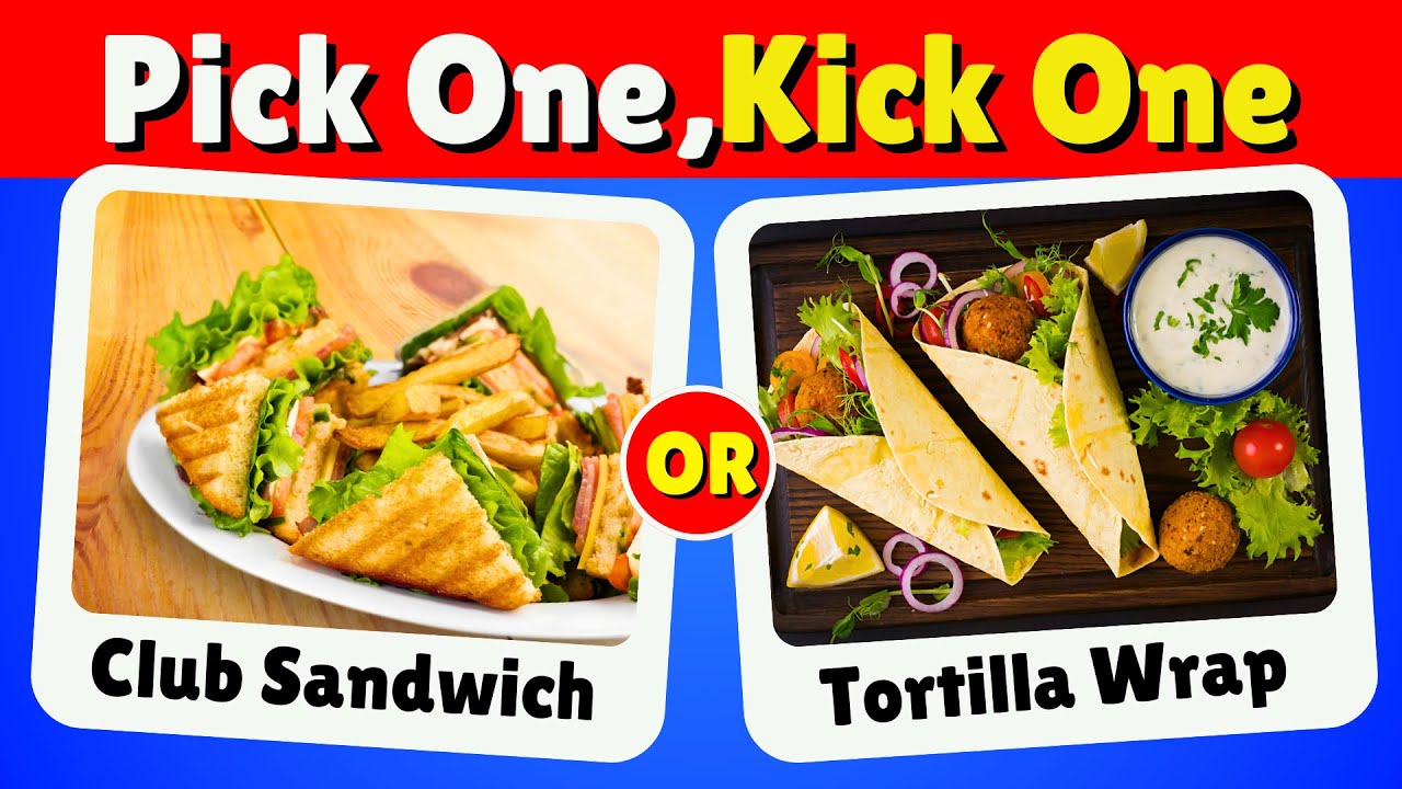 Pick One Kick One - Food Edition...! 🍔🍟🍕 #foodquiz #pickonekickone ...