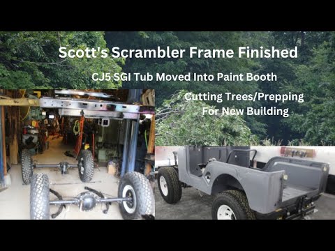 Scott's Jeep Scrambler Frame Ready For Assembly, CJ5 In Paint Booth ...