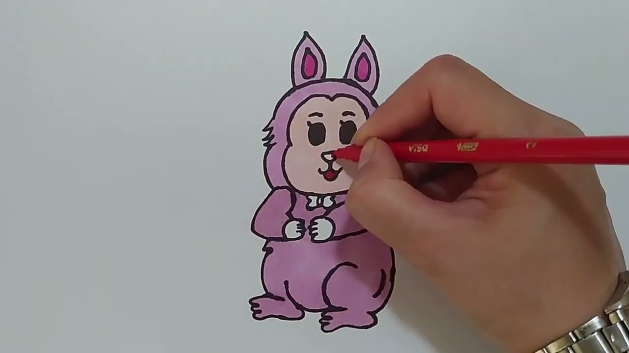 Easy Rabbit Drawing Tutorial for Kids - YouTube