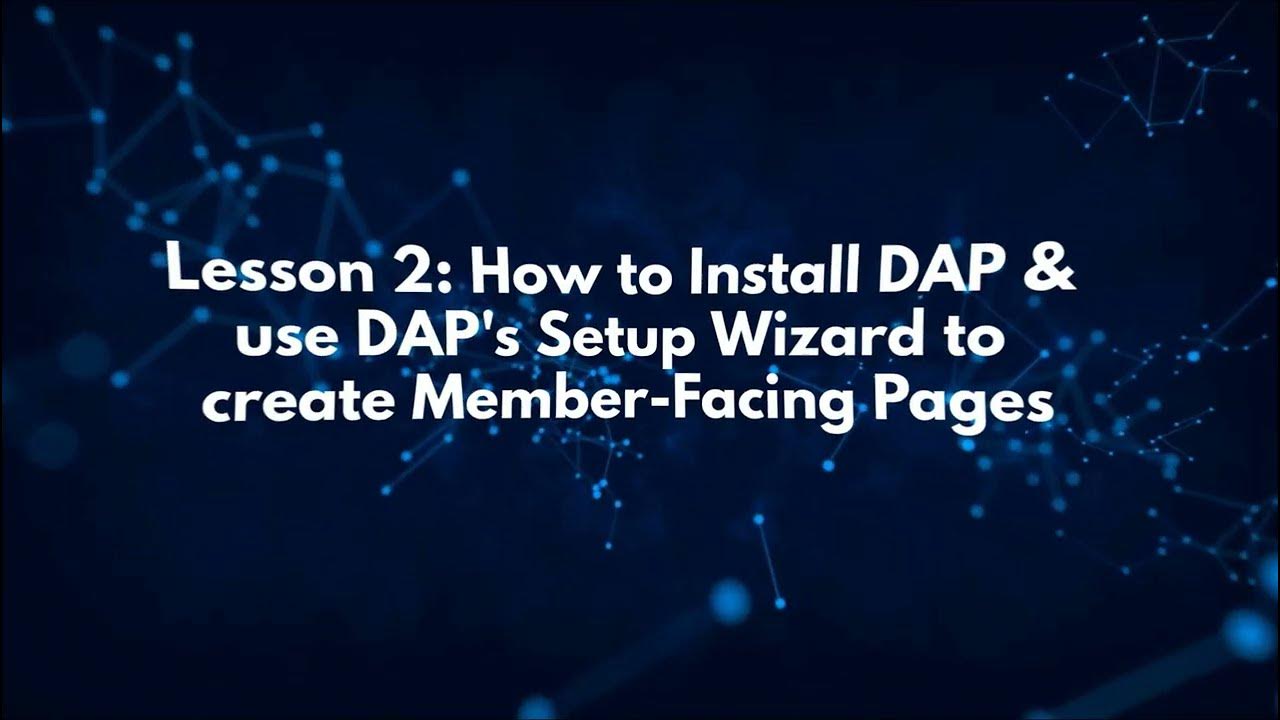 Lesson 2: Create Member Facing Pages using the Setup Wizard! - YouTube