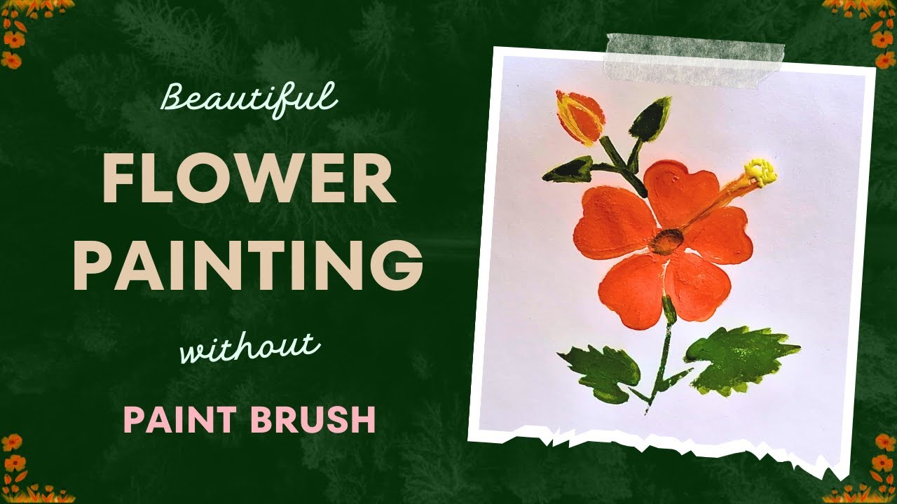 No-Brush Flower Painting Hack | Easy Sponge Painting Technique for ...