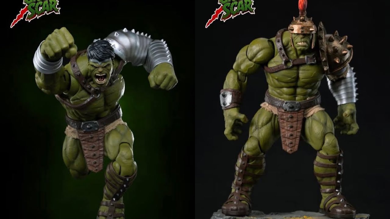 New Gladiator Hulk Green Scar action figure revealed by 6 inch plus ...