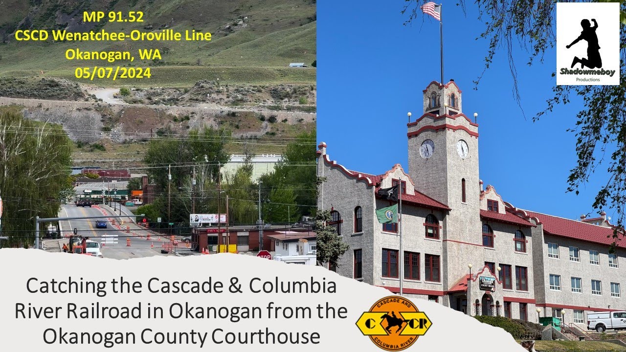Catching the Cascade & Columbia River Railroad in Okanogan from the ...