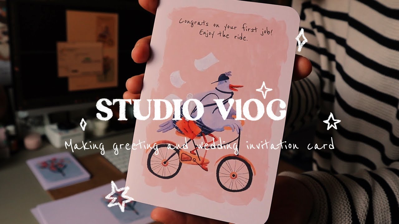 STUDIO VLOG 10 Making new greeting cards and wedding invitations - YouTube