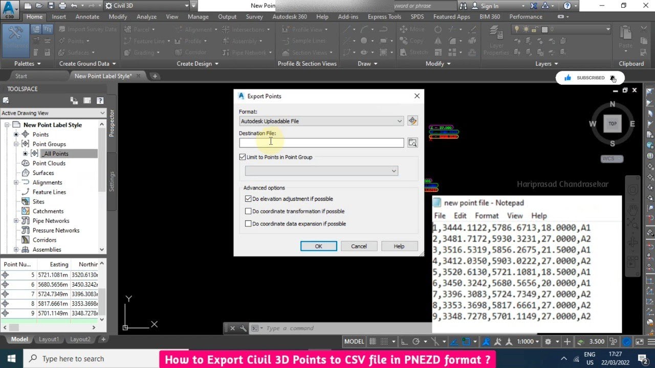 How To Export Civil 3D Points To CSV File In PNEZD Format YouTube how-to-export-civil-3d-points-to-csv-file-in-pnezd-format-youtube