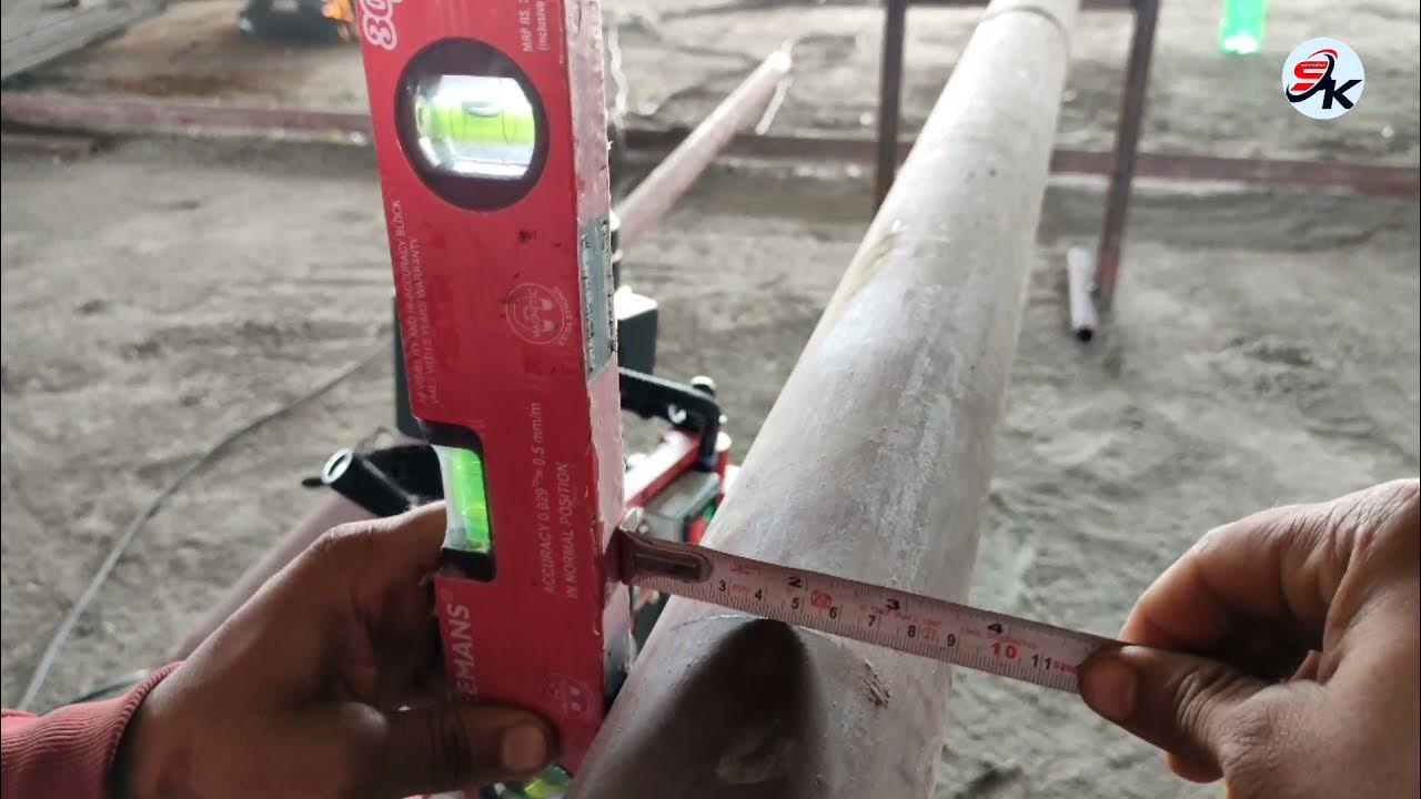 Cutting a Hole with Hole saw pipe cutter machine - YouTube