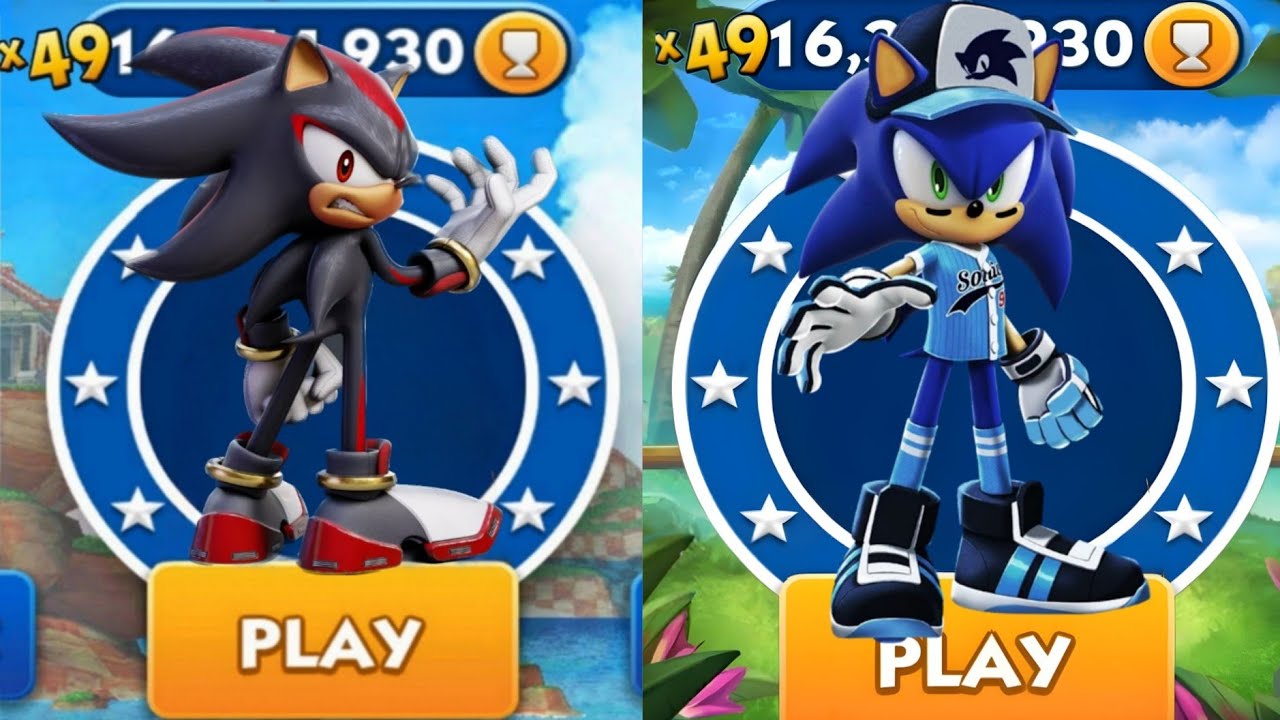 Sonic Dash - Shadow Sonic VS Slugger Sonic _ Movie Sonic vs All Bosses ...