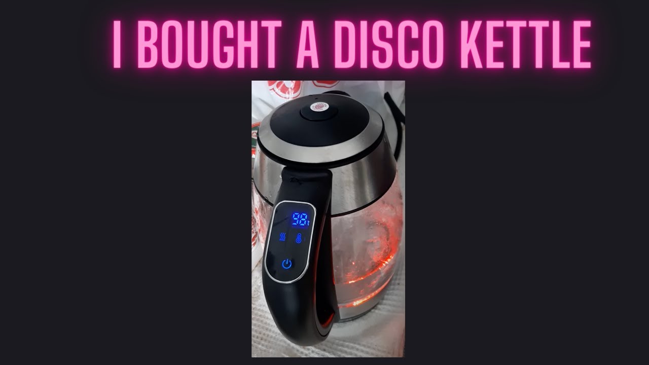 Boiling water in a disco coloured kettle. - YouTube