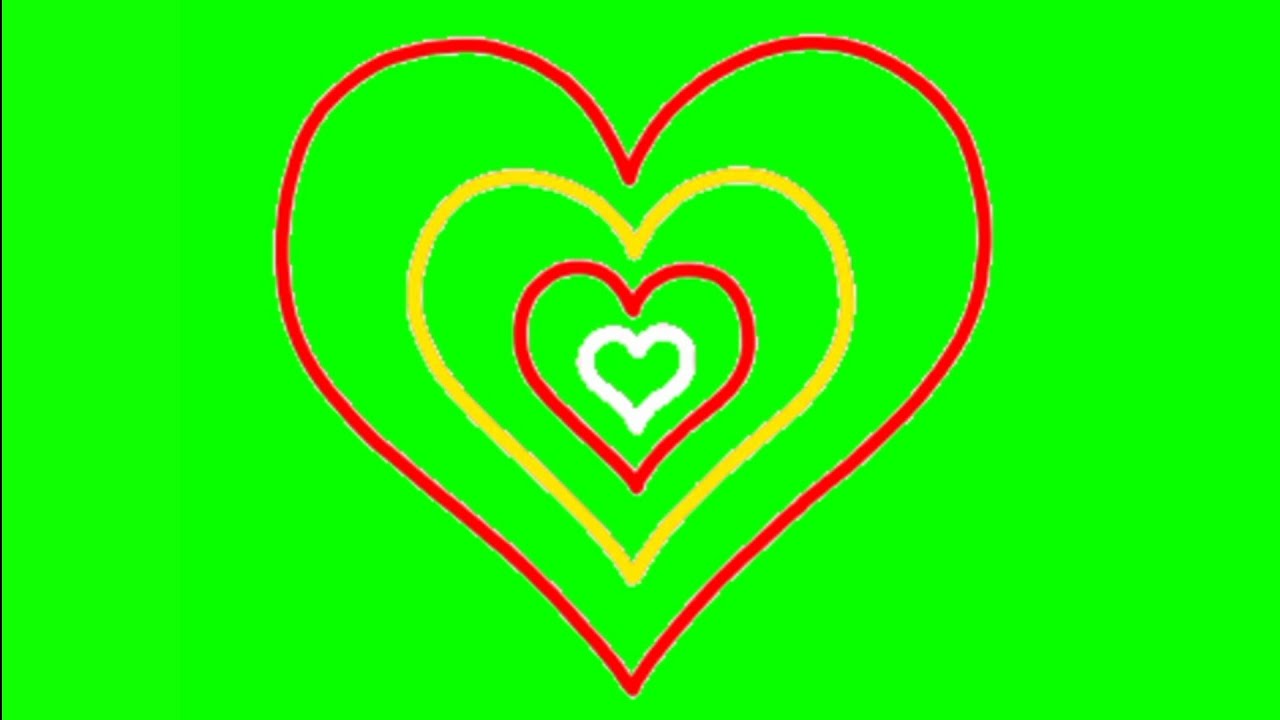 Blinking Heart Green Screen,Heart Color Blinking green screen, - YouTube