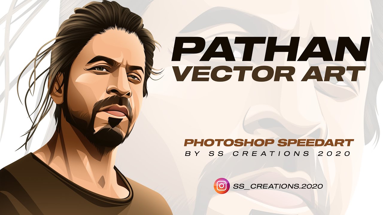 PATHAN Vector art | photoshop timelapse | ss creations 2020 - YouTube