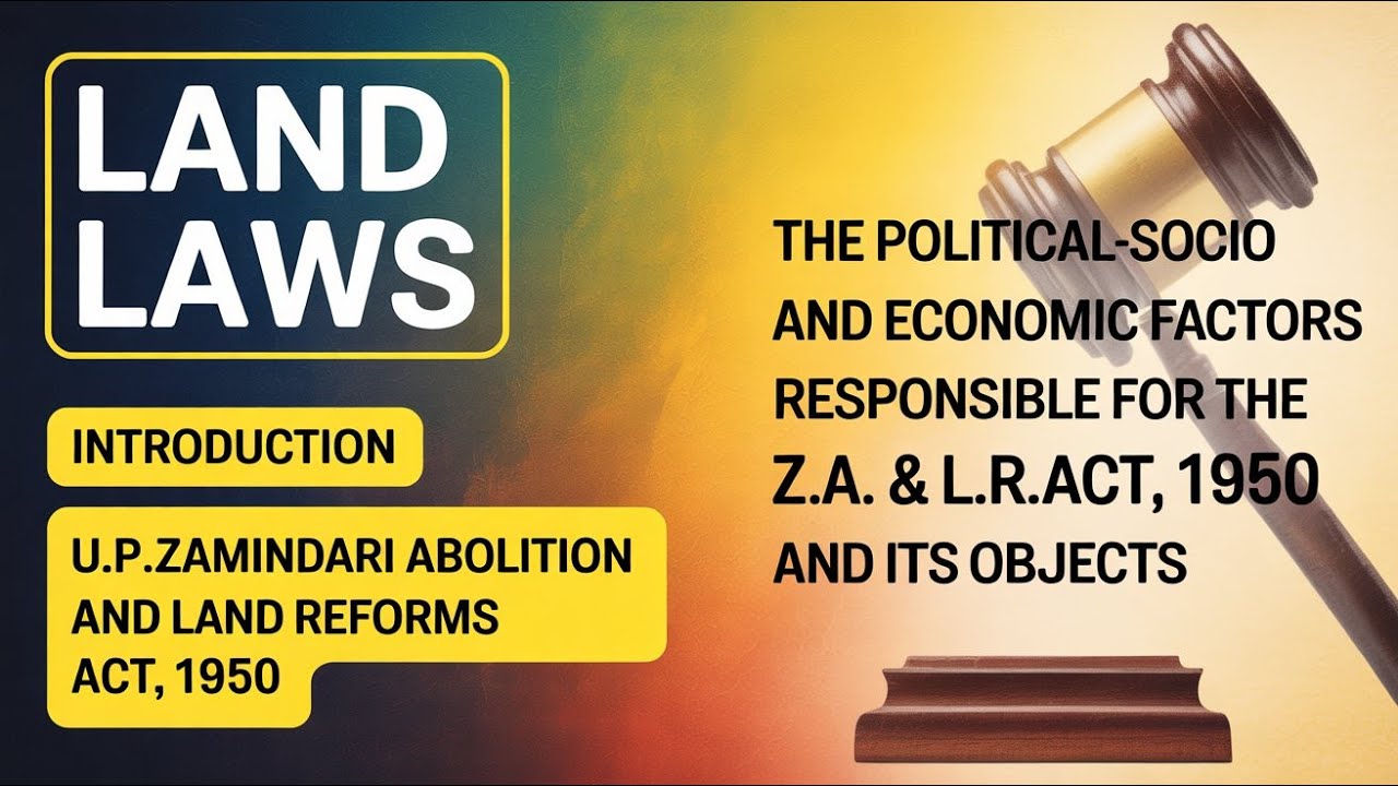 1. Factors And Objectives Of Uttar Pradesh Zamindari Abolition & Land ...