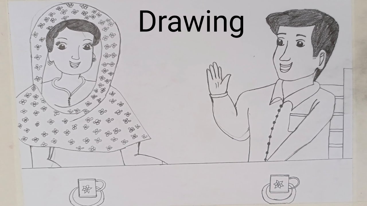 Man And Woman Drawing How to Draw Man And Woman step by step - YouTube