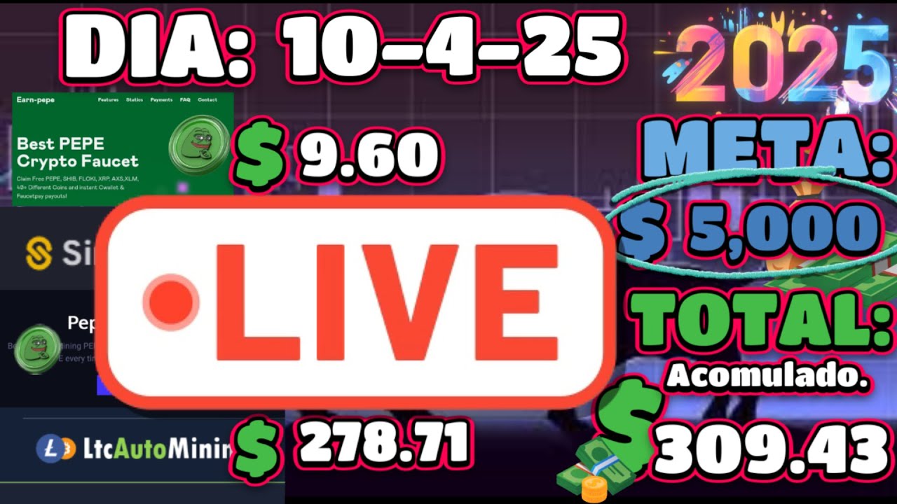 ACTIVOCONEDDY SIMPLEBITS.IO ACUMULANDO DINERO GRATIS CON MINERIA EN LA NUBE 10-4-25 - YouTube