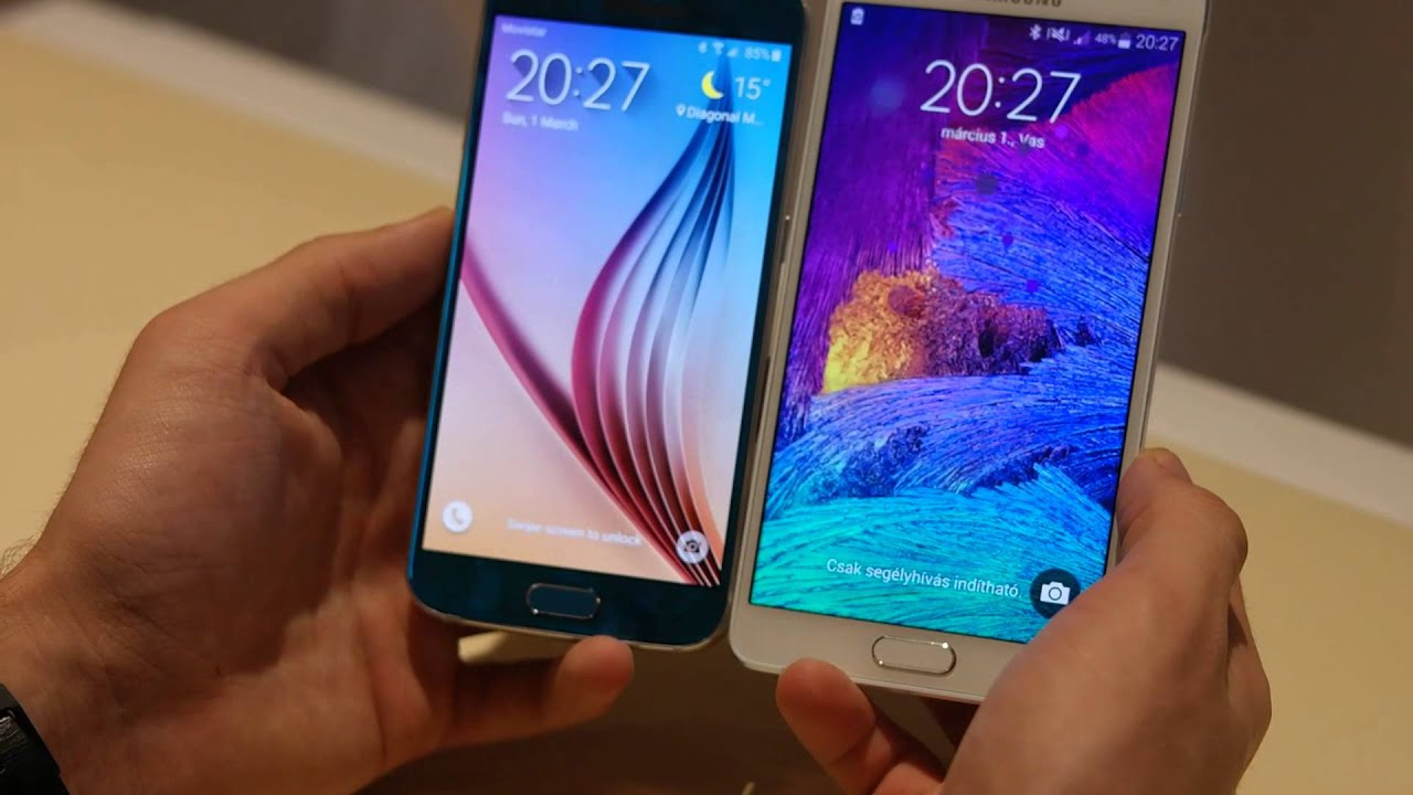 Samsung Galaxy S6 vs Galaxy Note 4 video - YouTube