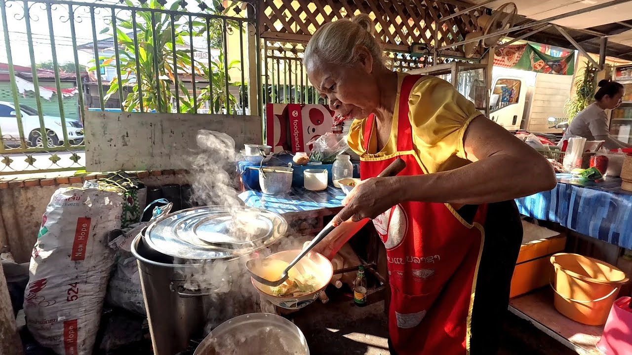 2 bowls of Khao Piak for $2.74 one of the best Lao chicken noodle soup ...