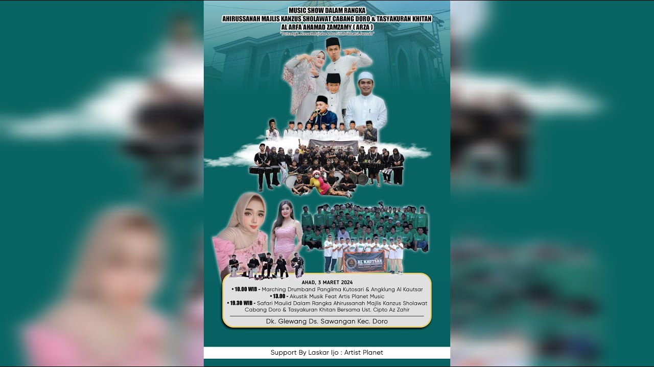 🔴LIVE - TASYAKUR KHITAN " AL ARFA AHMAD ZAMZAMY ( ARZA ) " MUSIC SHOW ...