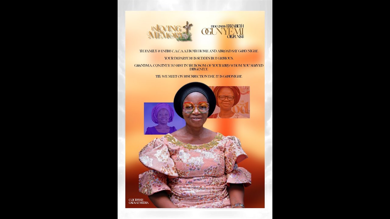 Burial Procession Of Late Dcns. Elizabeth Olufunke Ogunyemi. - YouTube