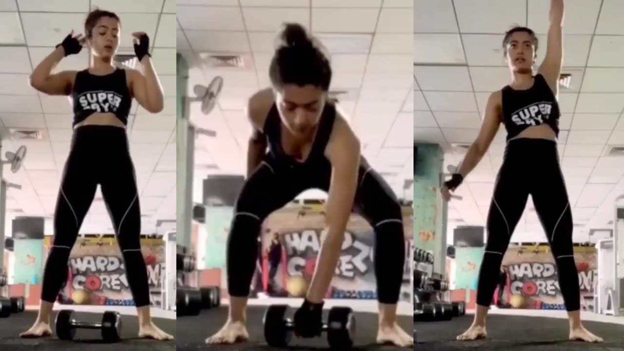 Heroine Rashmika Mandanna Latest Gym Workout Videos | Rashmika Mandanna ...