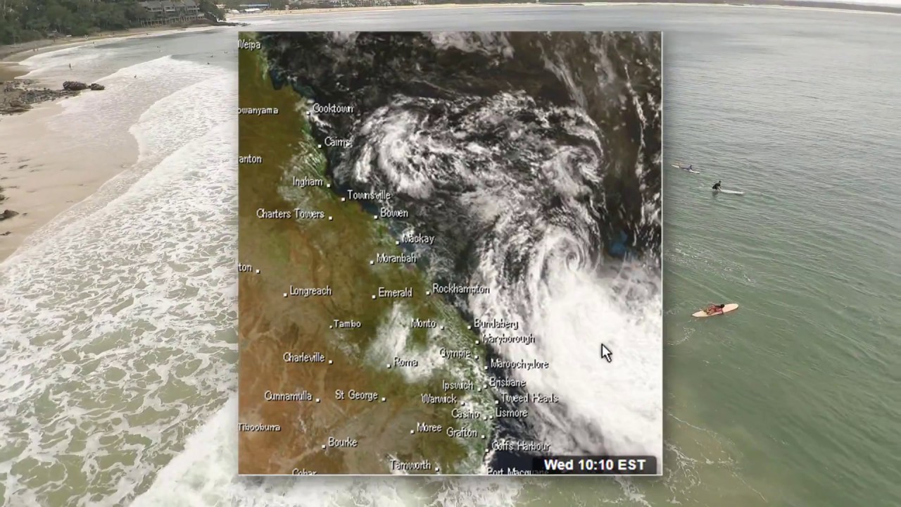 Cyclone Linda Swell Arrives at Noosa , Waves 2-4 Feet and Large Crowds ...