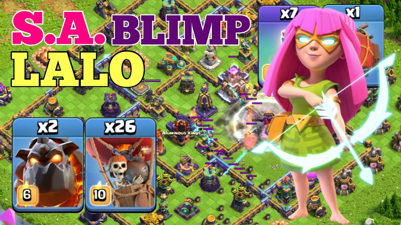 Super Archer Blimp Lalo Strategy! TH15 Lava Loon Legend League Attacks ...