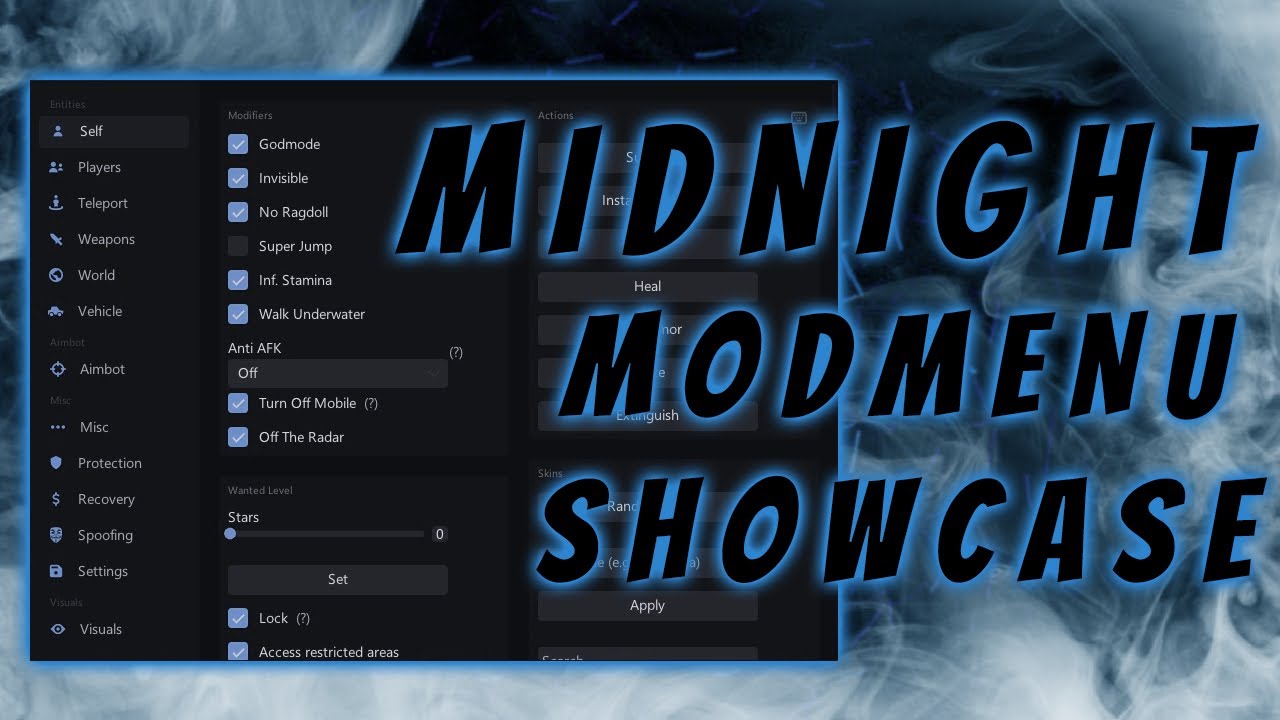 *UPDATED* MIDNIGHT MODMENU SHOWCASE | GTA ONLINE - YouTube