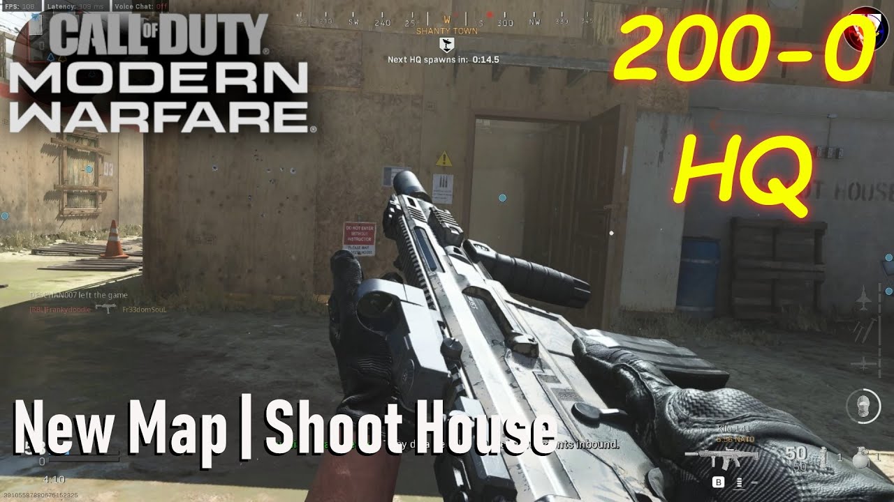 COD Modern Warfare - New Map Shoot House | Headquarters 200-0 - YouTube