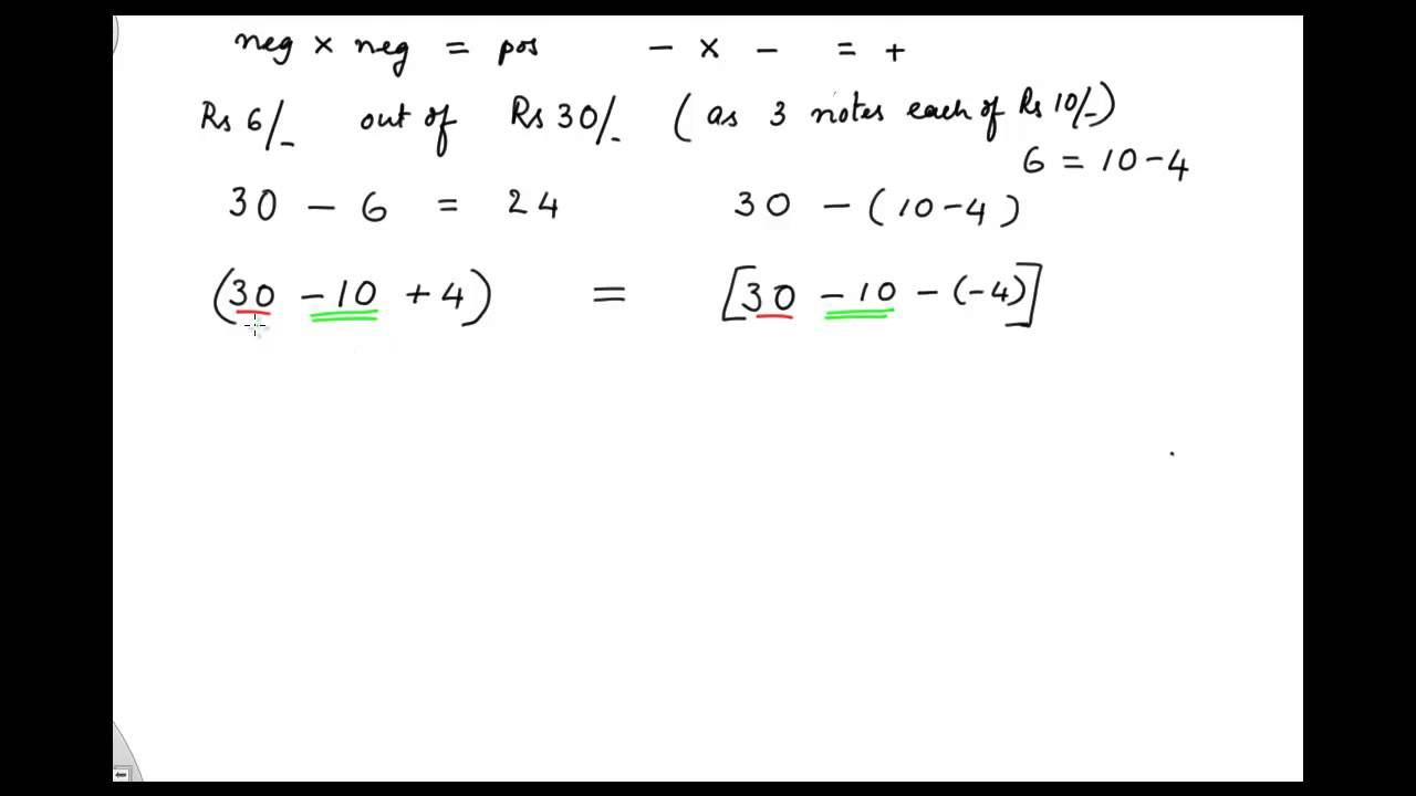 5m 55s neg X neg = Pos - YouTube