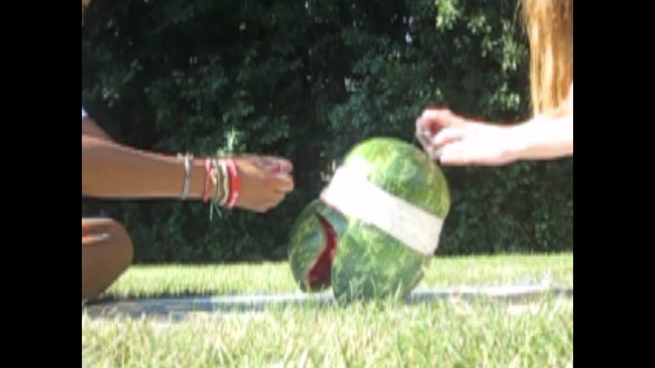Slow motion exploding watermelon - YouTube