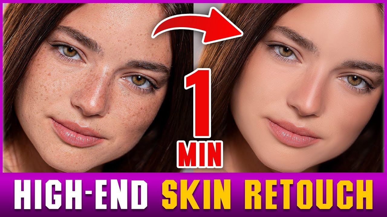 High End Skin Retouching In 1 Minute Or Less In Photoshop Youtube