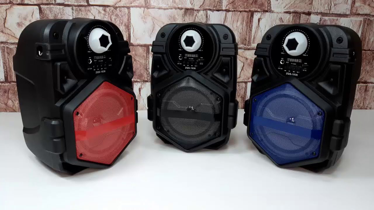 Parlante Portatil BT Speaker Bluetooth Led Radio Sd Usb Colores - YouTube