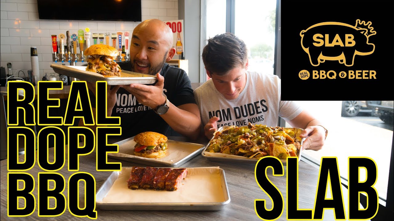 REAL DOPE BBQ AT SLAB! AUSTIN, TX - YouTube