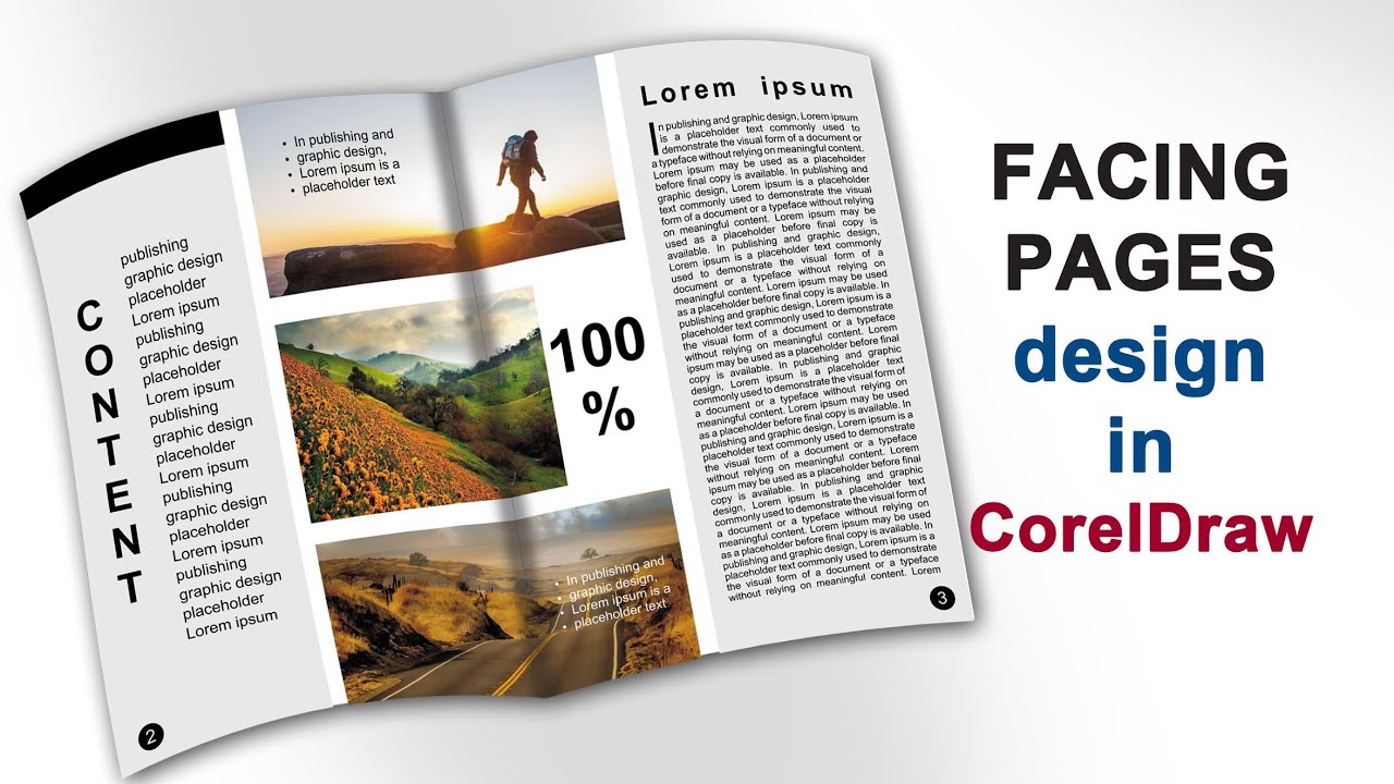 CorelDraw@ design facing page of magazine | professional magazine ...