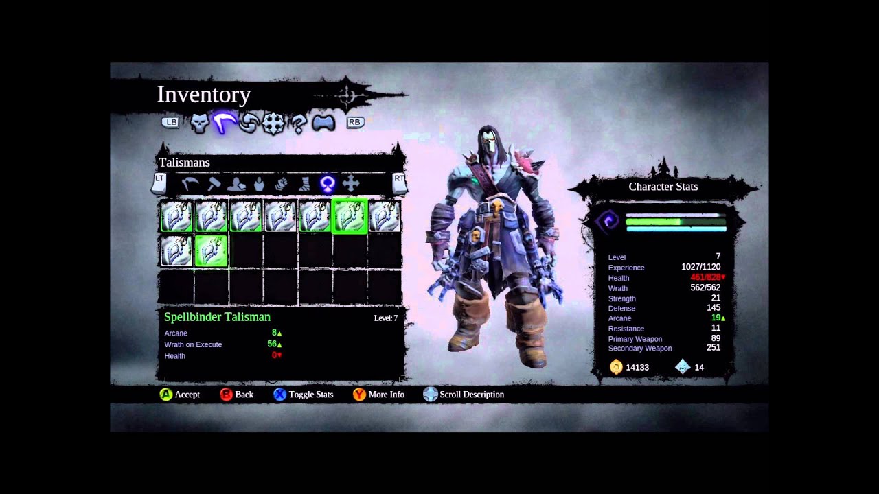 Darksiders 2 | Inventory Menu [1080p HD] - YouTube